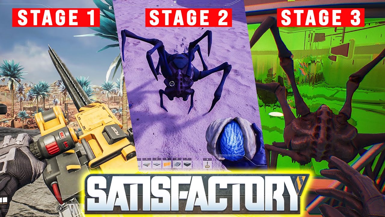 The three stages of a player in Satisfactory - YouTube