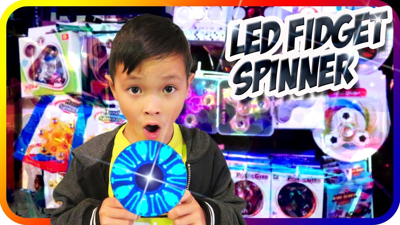 Fidget Spinner Toy Hunt at the Beach, Cool LED Display Words and ...