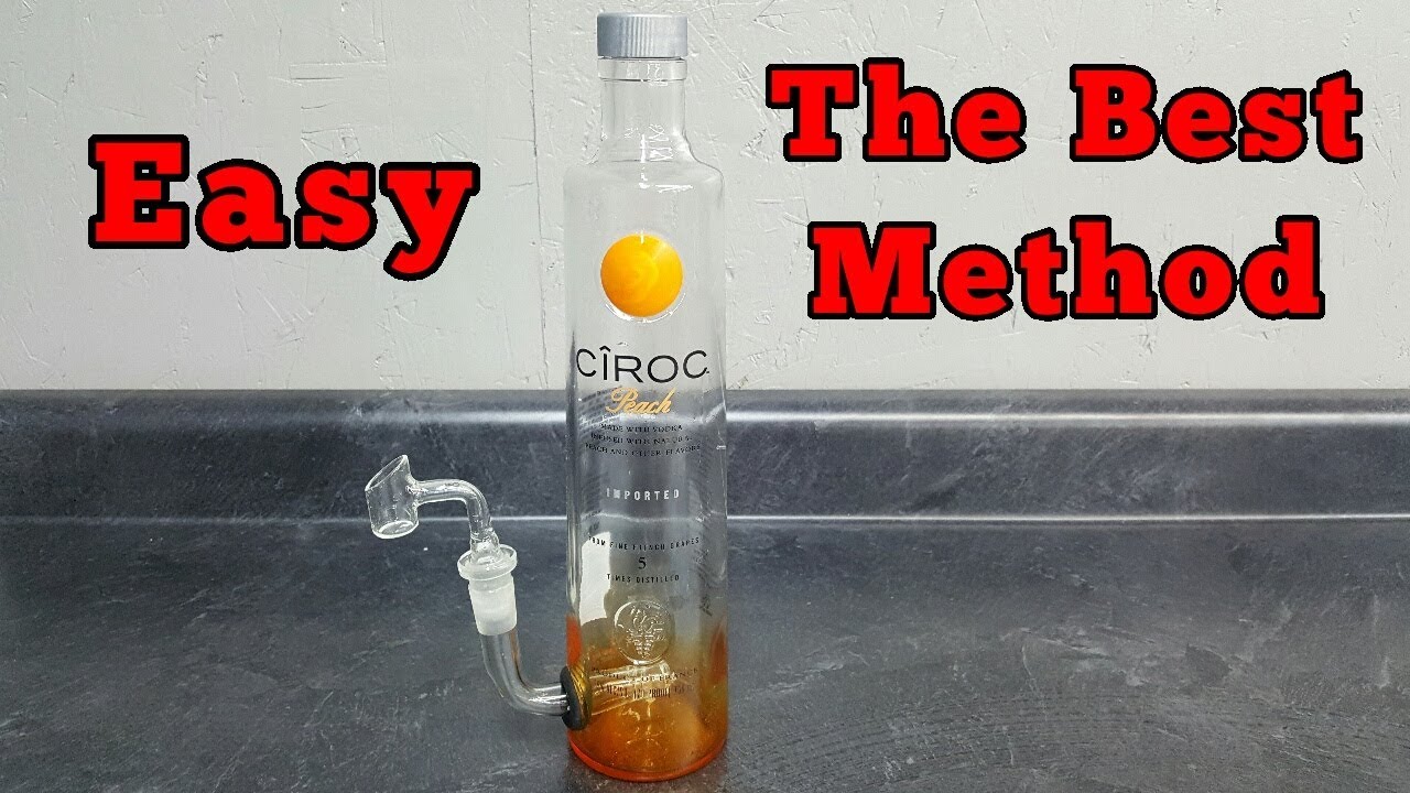 How to make a GLASS bong - Tutorial - Ciroc Bottle - YouTube
