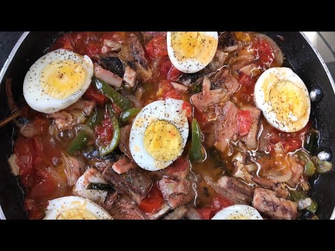 Jamaican Salt Mackerel Breakfast | How To Cook Salt Mackerel - YouTube