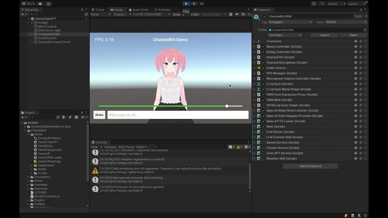 ChatdollKit v0.7.1 Setup - YouTube