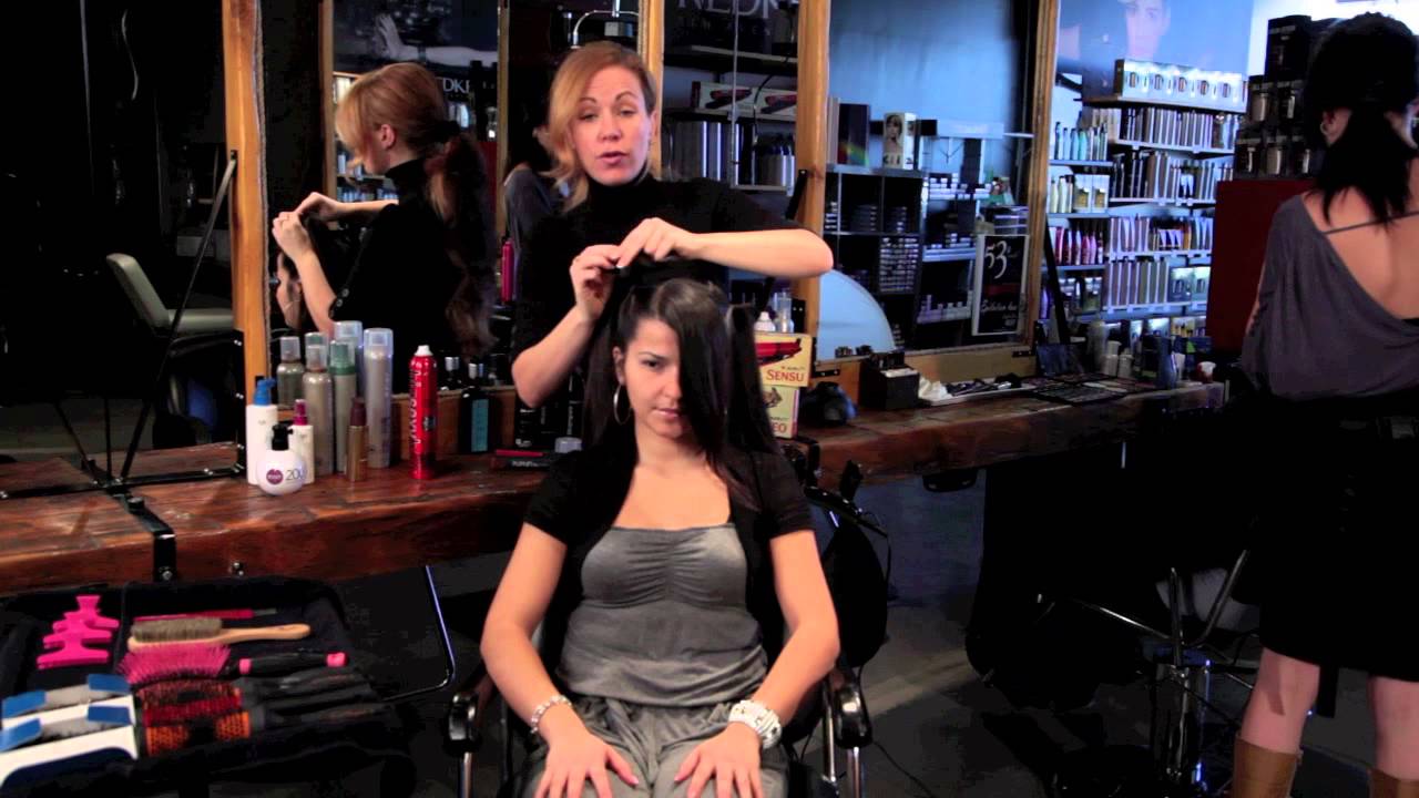 Se créer une coiffure gala avec cheveux lisse - YouTube