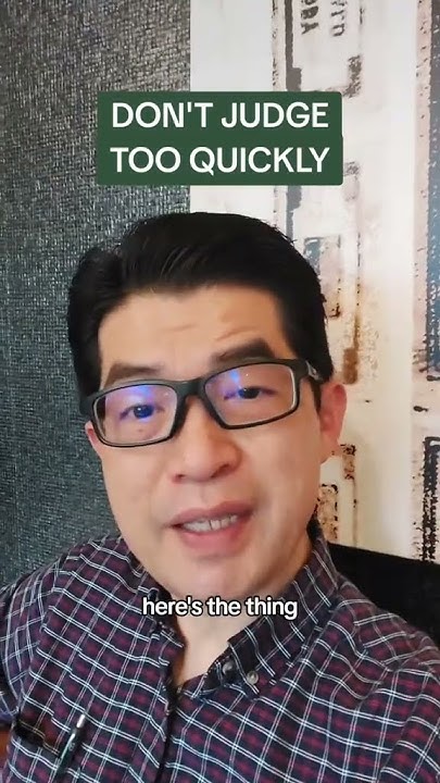 Don't Judge Too Quickly - YouTube