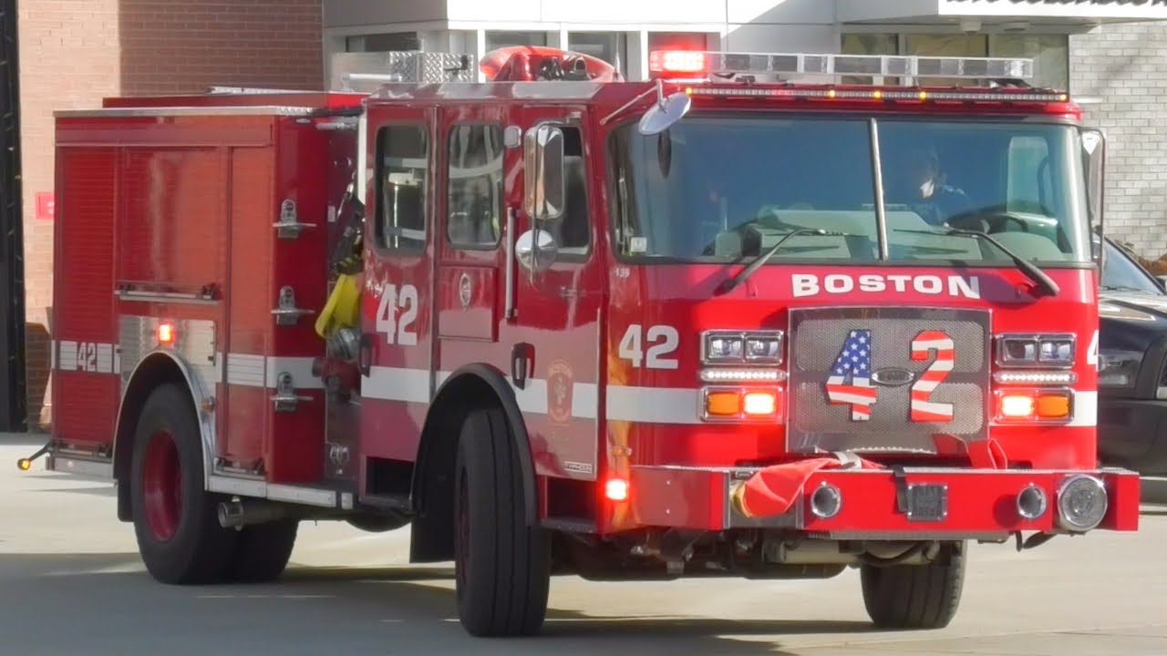 Boston Fire Department *BRAND NEW* Engine 42 Responding - YouTube