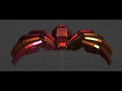 Low-Poly Robot Spider Animation Sneak Peak - YouTube