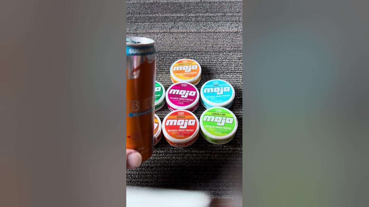 Mojo caffeine balanced energy pouches 50 mg review - YouTube