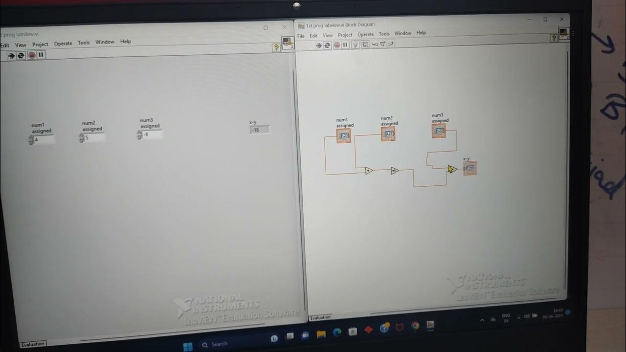 My 1st LabVIEW program - YouTube