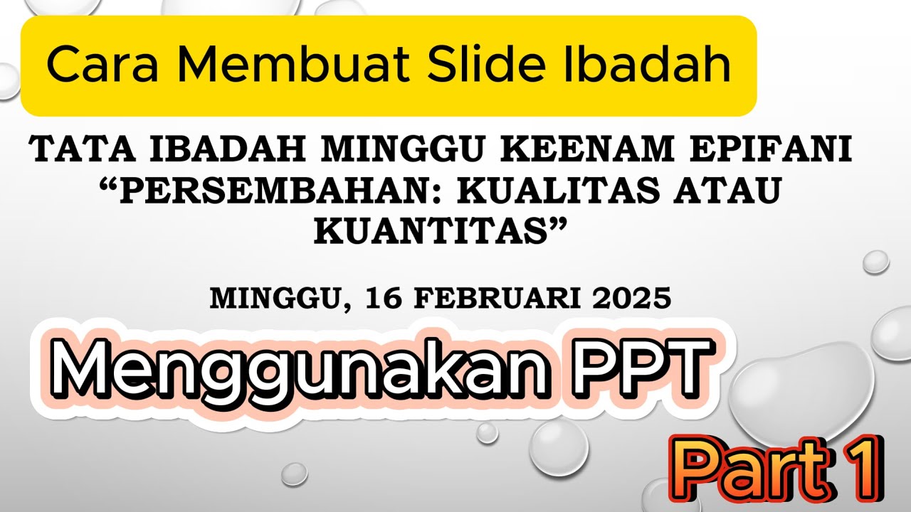 Cara Membuat Slide Ibadah Menggunakan PPT Part 1 - YouTube