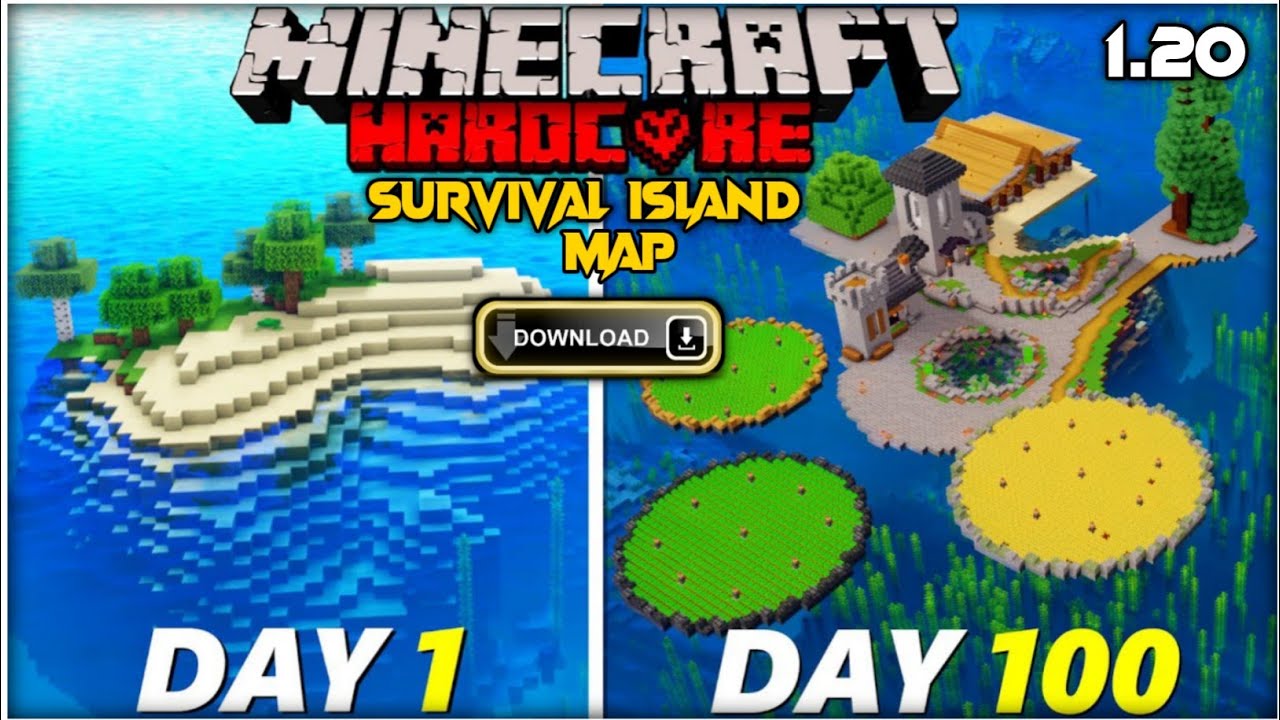 Little survival Island map for Minecraft pe || Minecraft - YouTube