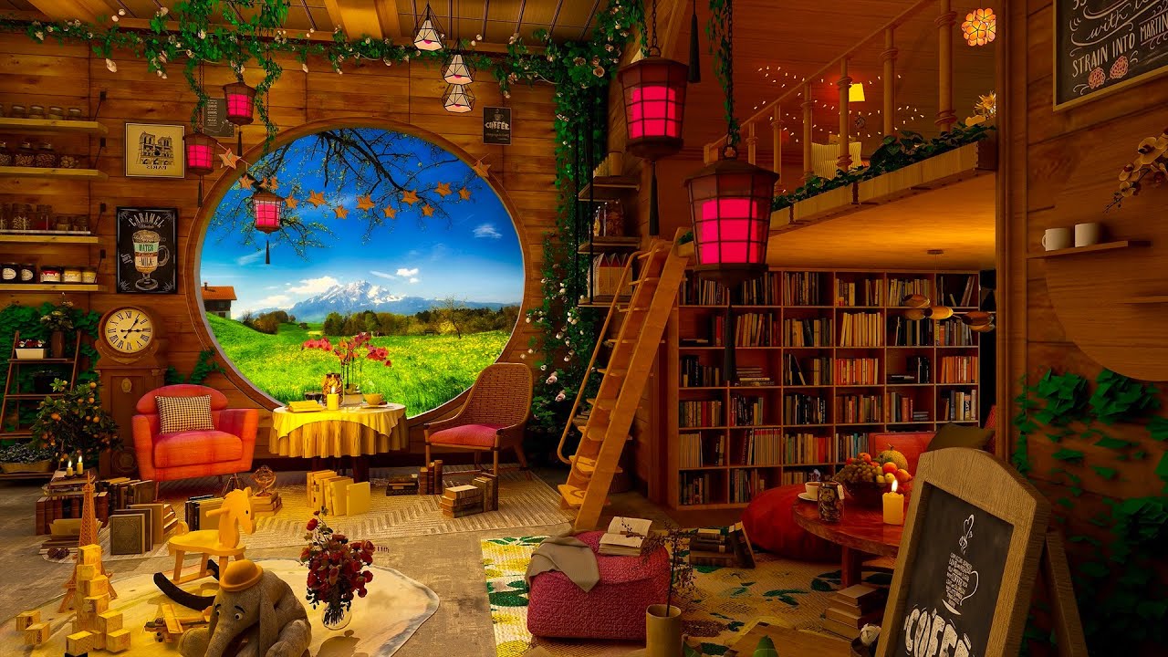 Happy Spring Morning at Coffee Shop Ambience - Jazz Music for Working ...