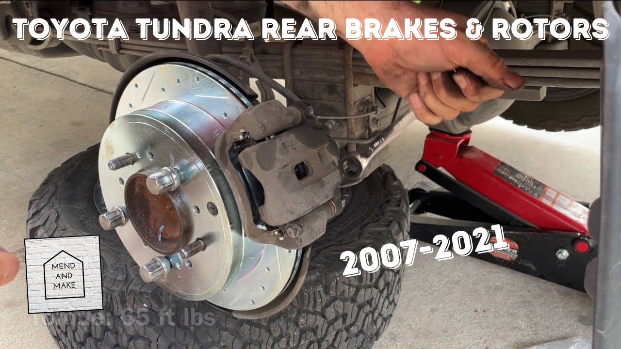 2013 Toyota Tundra Rear Brakes and Rotors 2007-2021 - YouTube