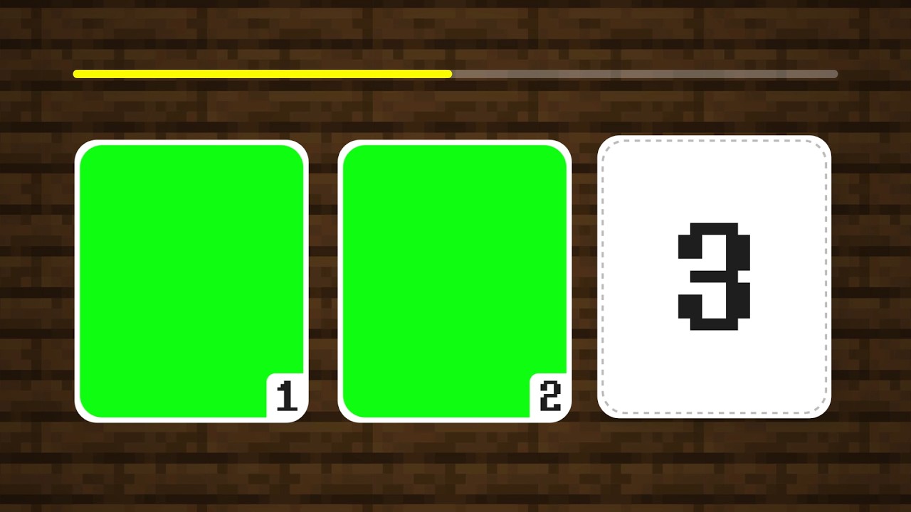 Card flip timeline animation minecraft green screen - YouTube