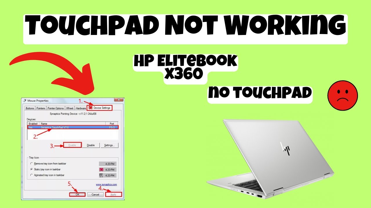 HP Elitebook x360 Touchpad Not Working issue {Easy Fix} - YouTube
