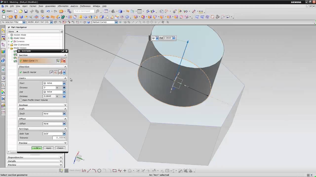 Nx 90 Parametric Modeling Youtube