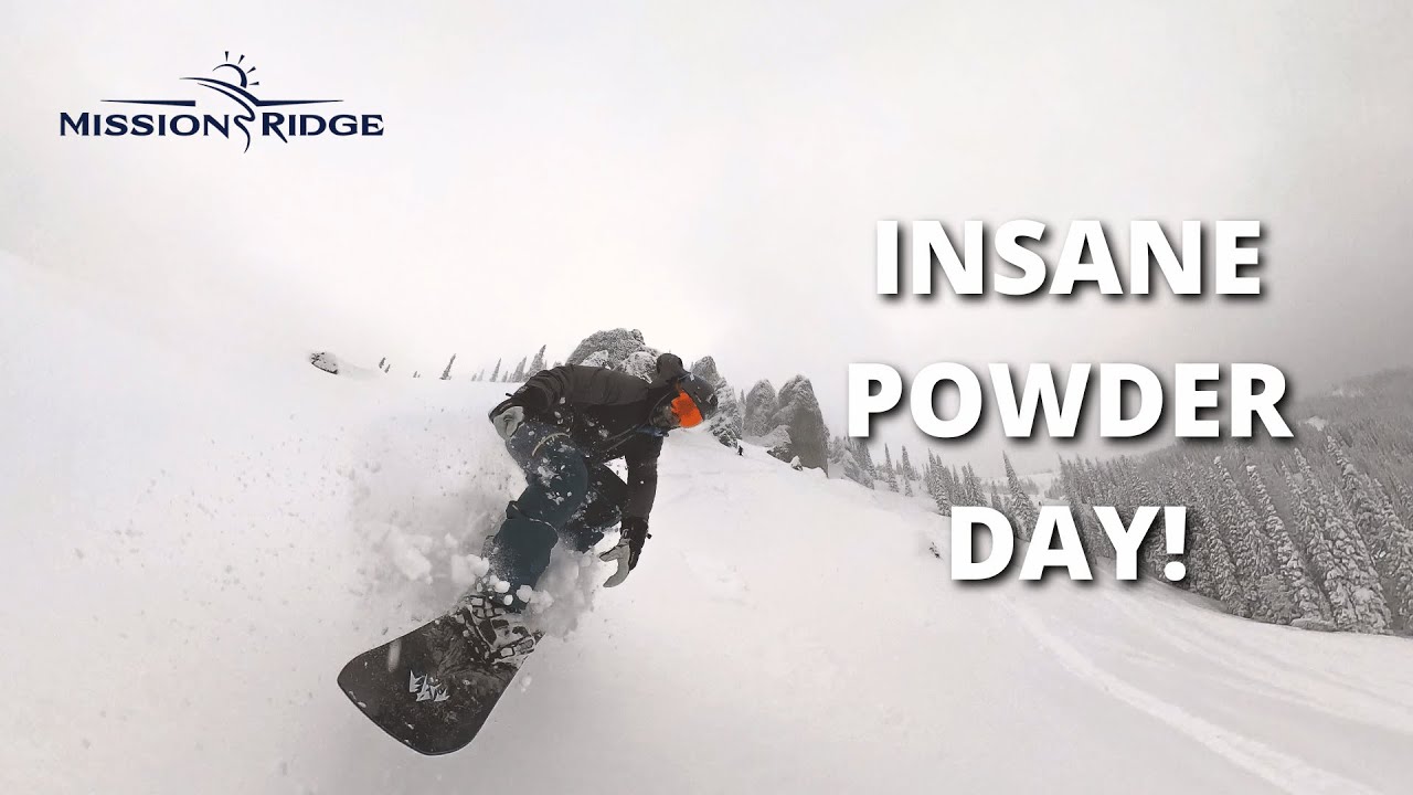Mission Ridge EPIC POWDER DAY! Snowboarding on the Best Day of the ...