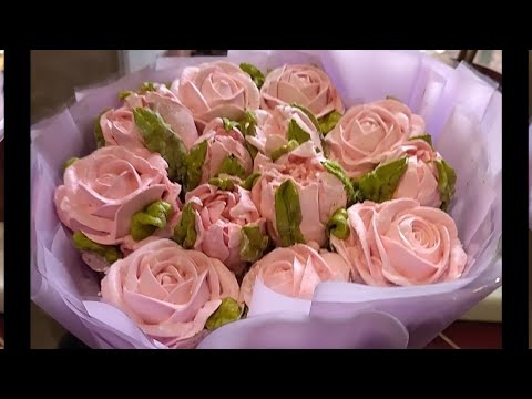 Зефирные цветы очень стабильного зефира( для меня он идеален) - YouTube