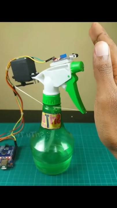 Automatic control hand sanitizer bottle used Arduino _arduino _sensor _motor - YouTube