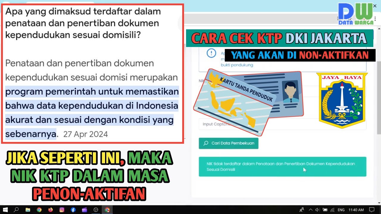 Cara Cek Status NIK KTP DKI Jakarta secara online yang tinggal di luar ...