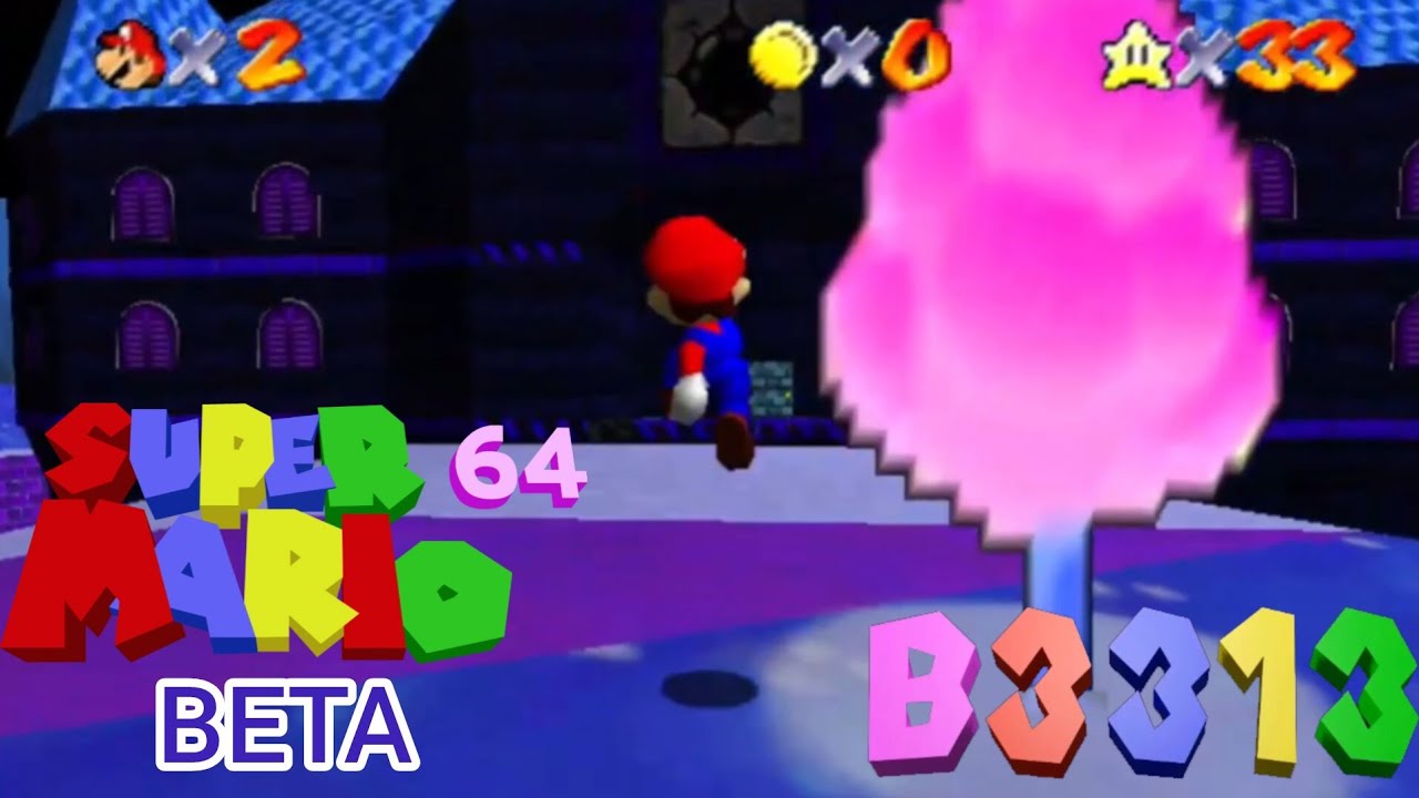 Super Mario 64 Beta (B3313) - In the twisted castle ground and finding ...