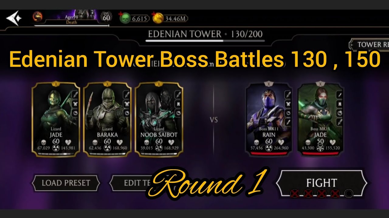 mkmobile: edenian tower boss battles 130 , 150 + rewards - YouTube