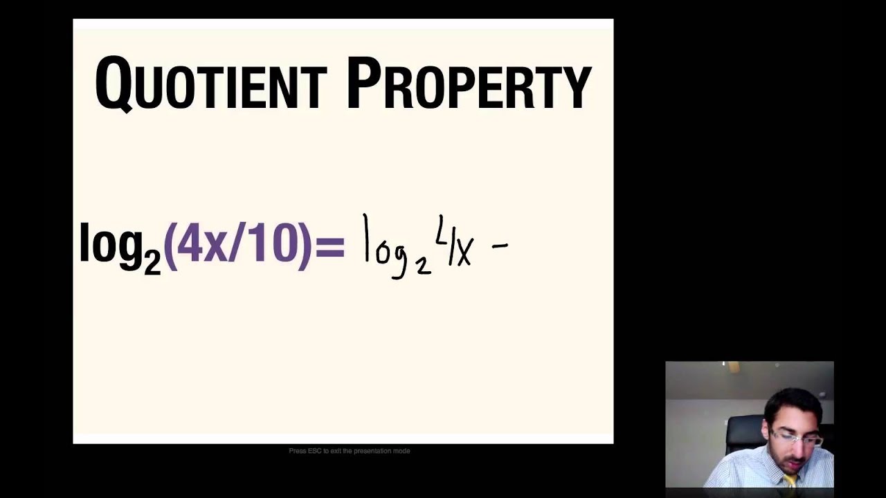 Lesson 3-3 | Properties of Logarithms - YouTube