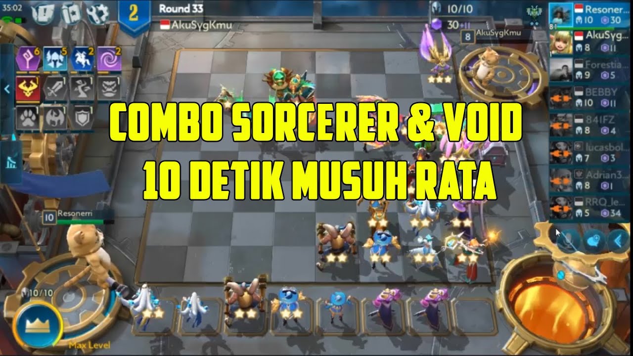 COMBO SORCERER DAN VOID AUTO MENANG CHESS RUSH INDONESIA - YouTube