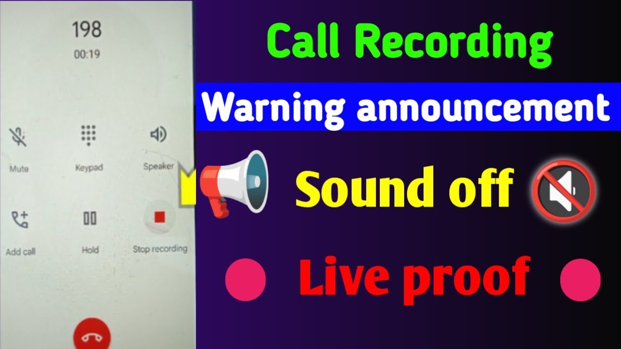 Call Recording sound off | live proof call recording without ...