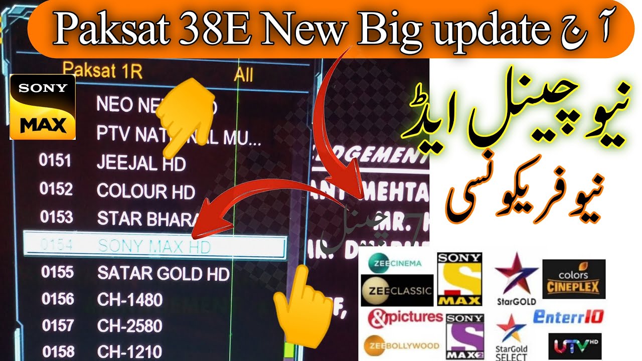 Paksat 38E new update today new channel on new frequency 38E c band ...