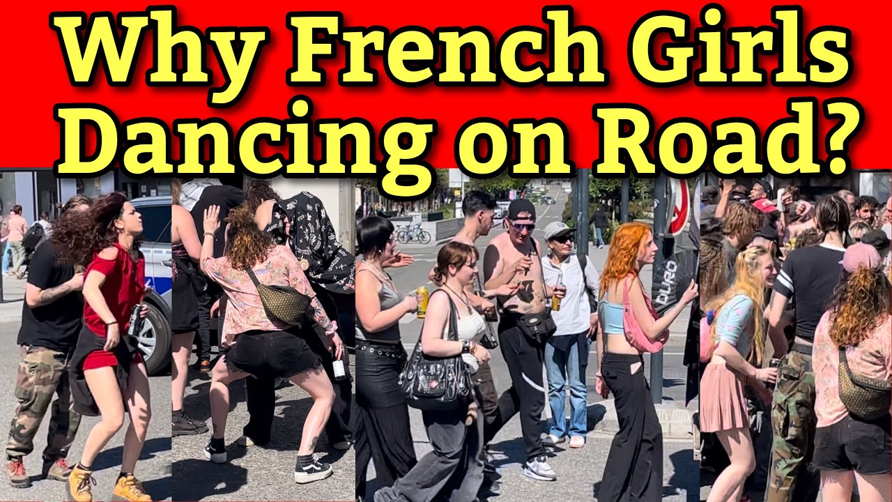 European Girls Dancing on Road in France || French Girls #francevisa # ...