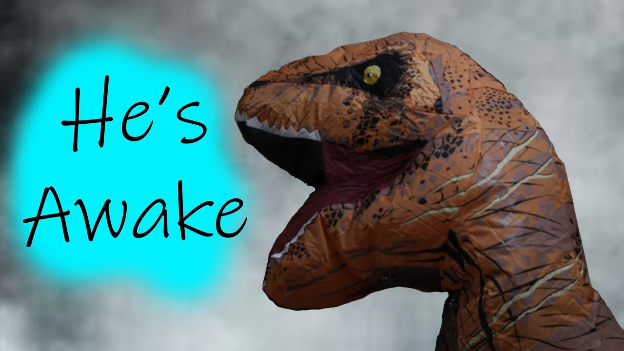 HE'S AWAKE: A T- Rex Morning Routine - YouTube