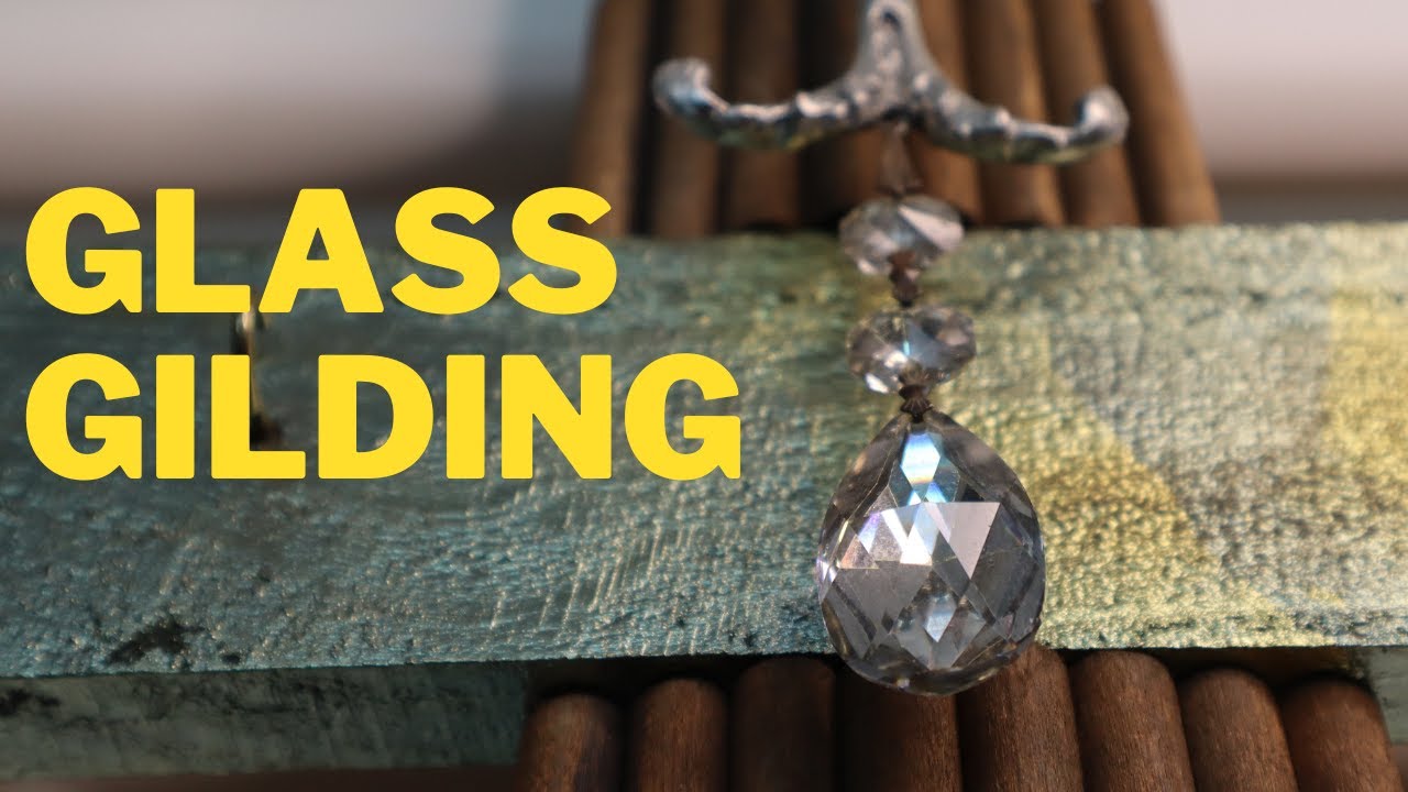 Verre églomisé (glass gilding) using Palladium leaf - YouTube
