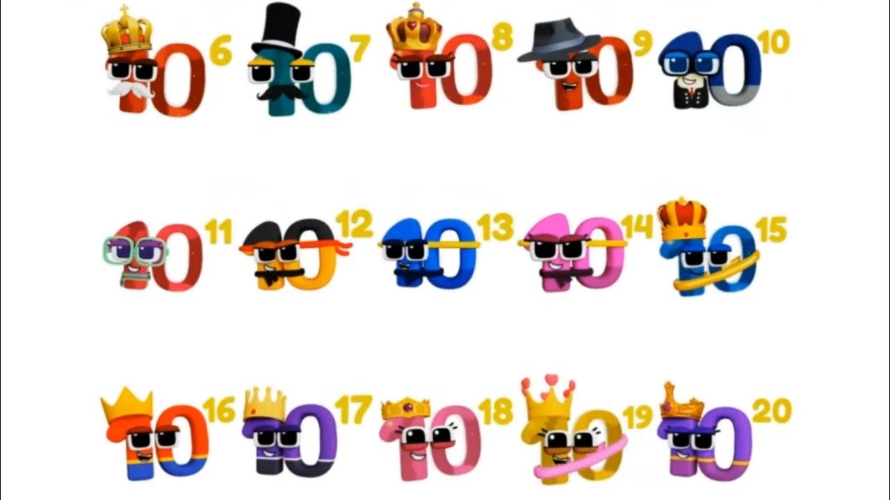 Wonderland numbers characters V2.8 - YouTube