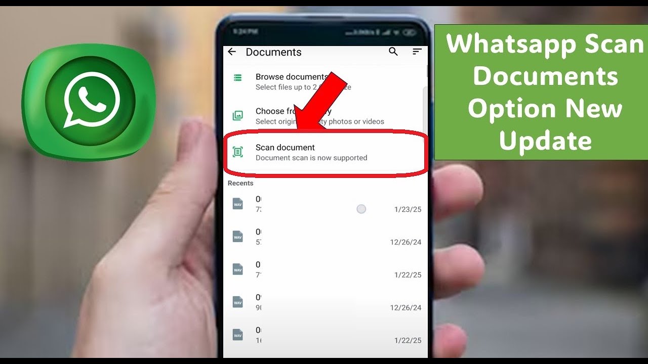 Whatsapp Scan Documents Option New Update || How to Get Whatsapp Scan ...
