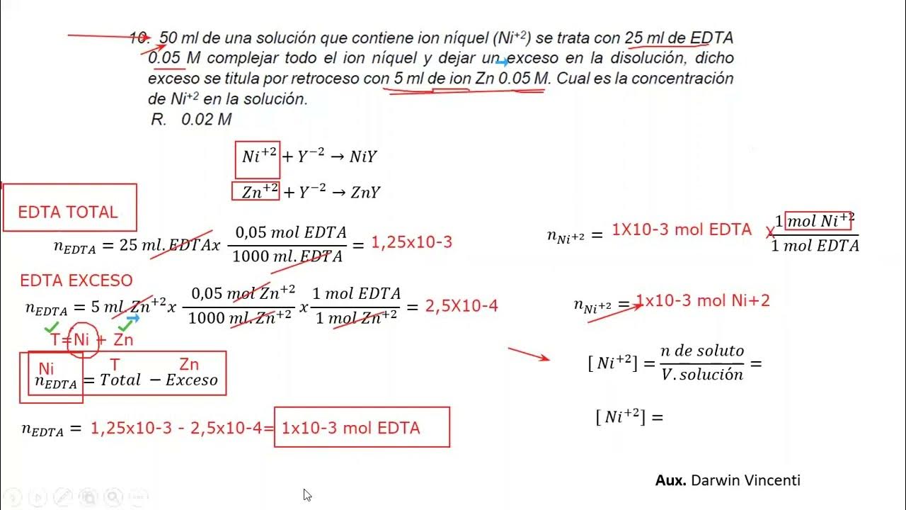 Ejercicios Resueltos de Química Analítica - Volumetría de Formación de Iones Complejos - YouTube