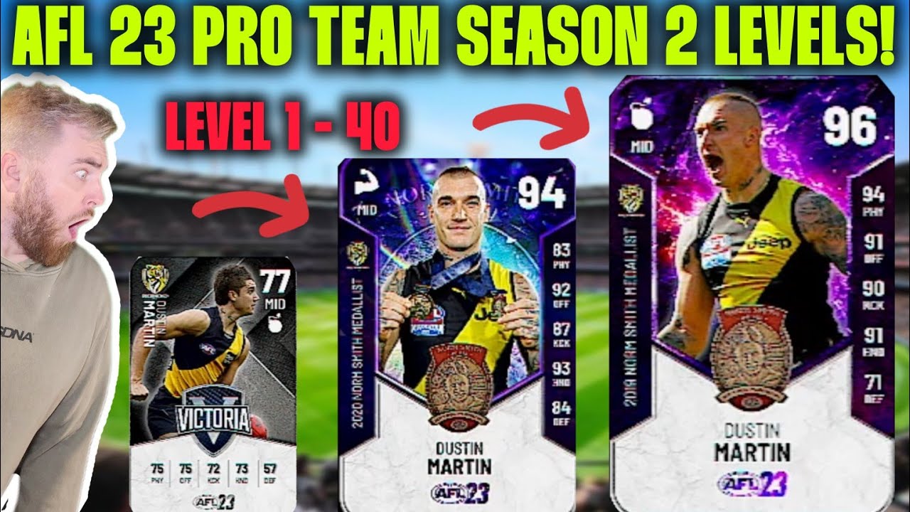 AFL 23 PRO TEAM SEASON 2 LEVEL PROGRESSION REWARDS - NEW 96 DUSTY ...