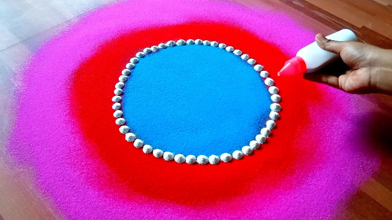 Navratri rangoli | Dasara rangoli | Vijayadashami rangoli| easy rangoli ...