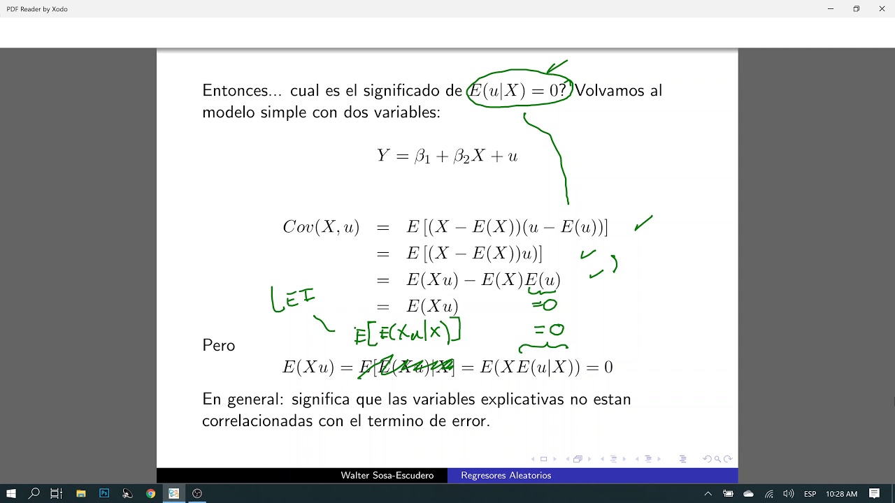Esperanza condicional. MCO con regresores aleatorios - YouTube