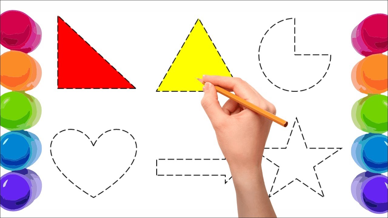 Learn 2d shapes I Shapes drawing for kids I Shape ke name I Colors for ...