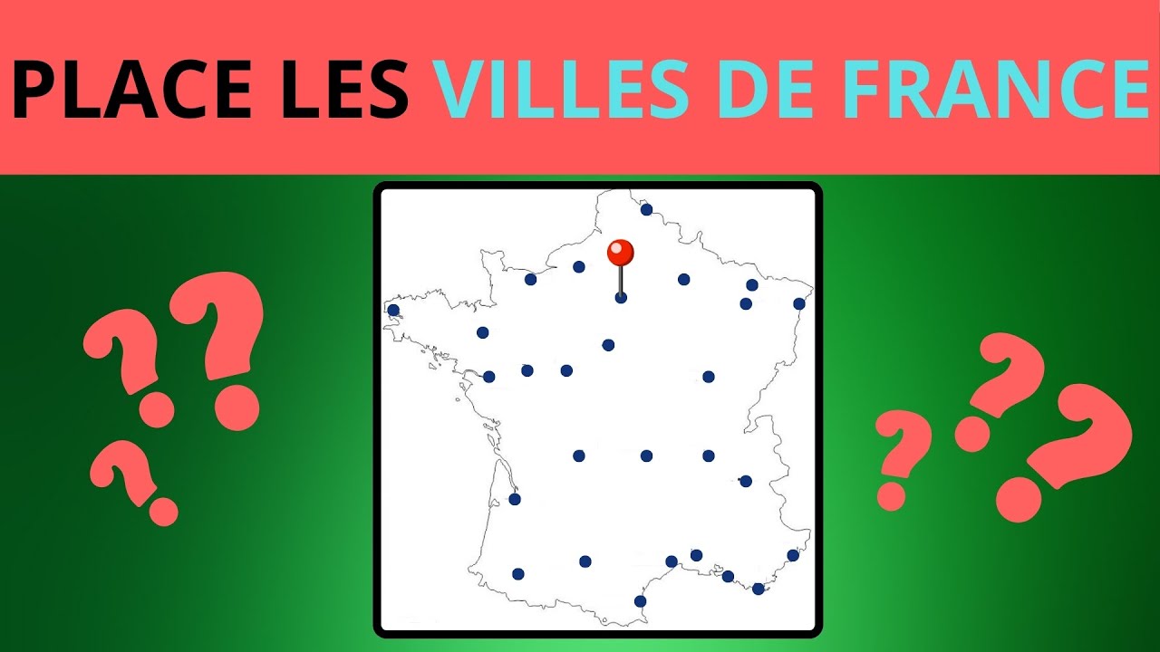 Place les villes de France sur la carte ! #quiz #geography - YouTube