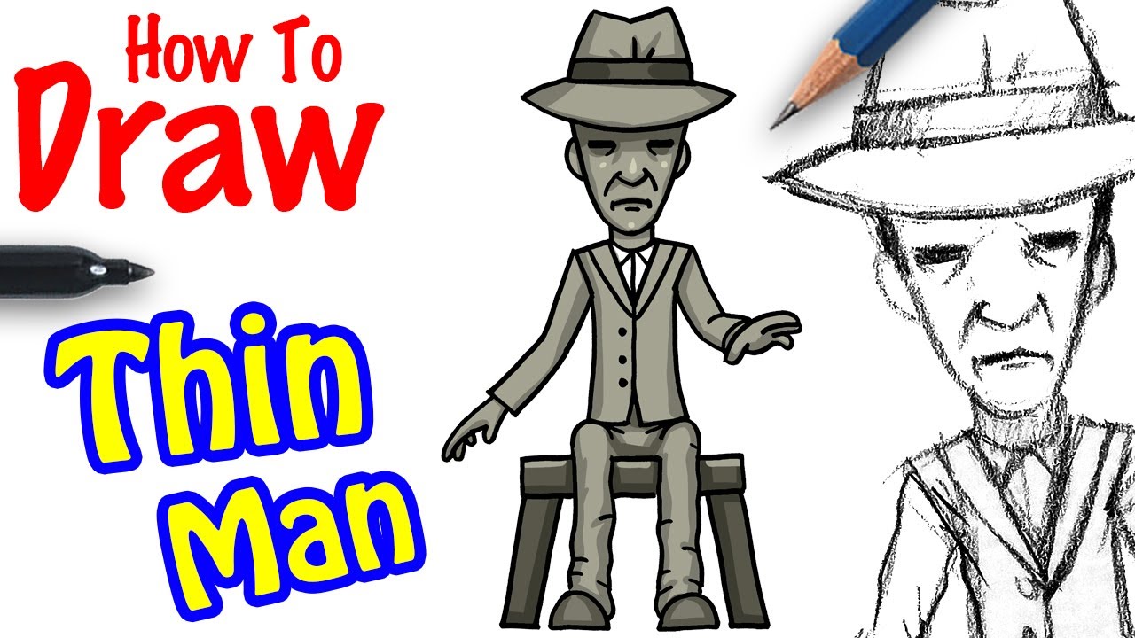 Emaciated Man Drawing