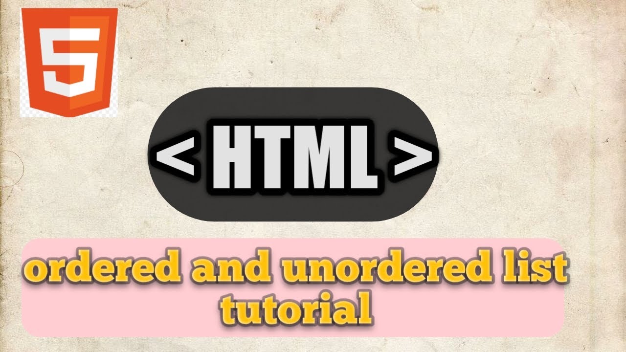 How To Create Ordered And Unordered List Tags In Html