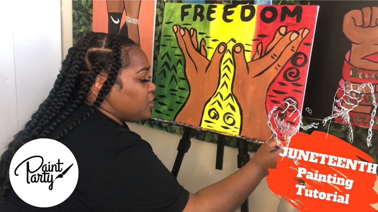 JUNETEENTH | DIY | Paint & Sip At Home! - YouTube