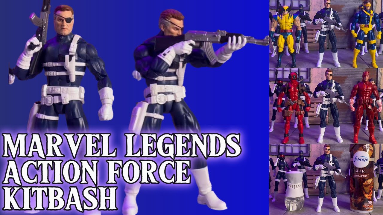 Marvel legends custom kitbash Nick Fury Shield Agent review, size ...