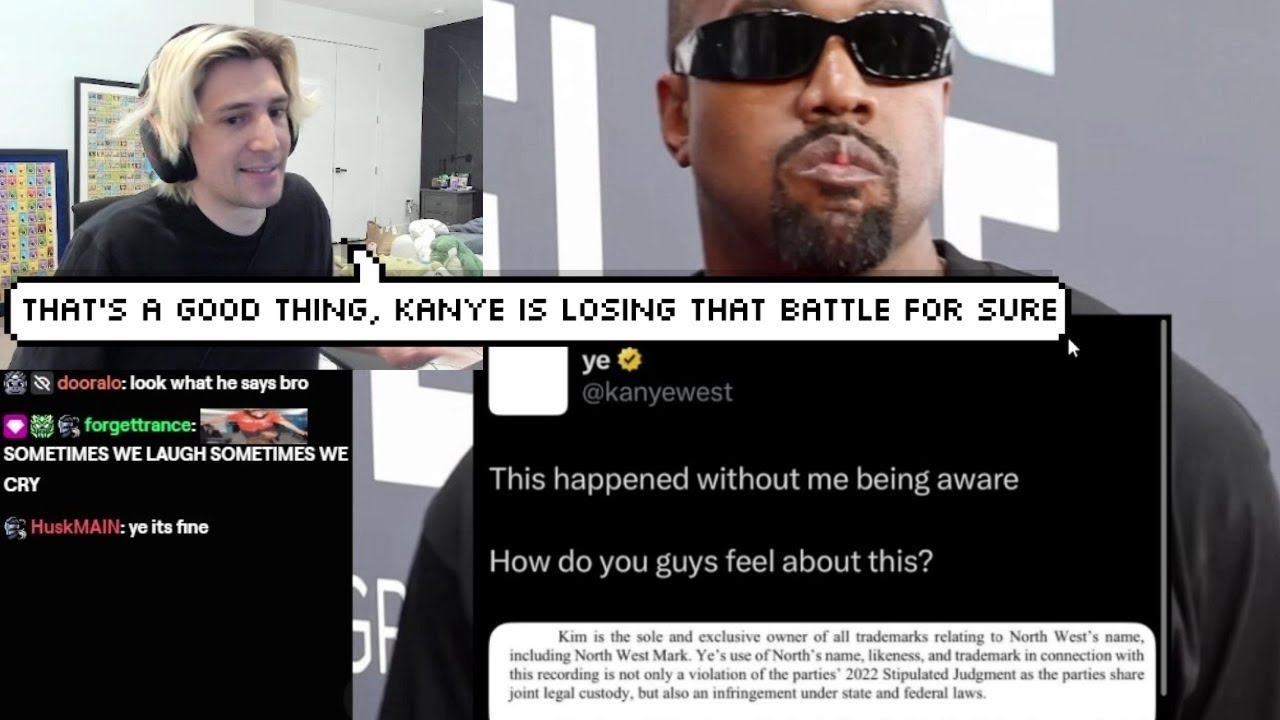 xQc Reacts to Kanye West Threatening to "Go To War" with Kim Kardashian ...