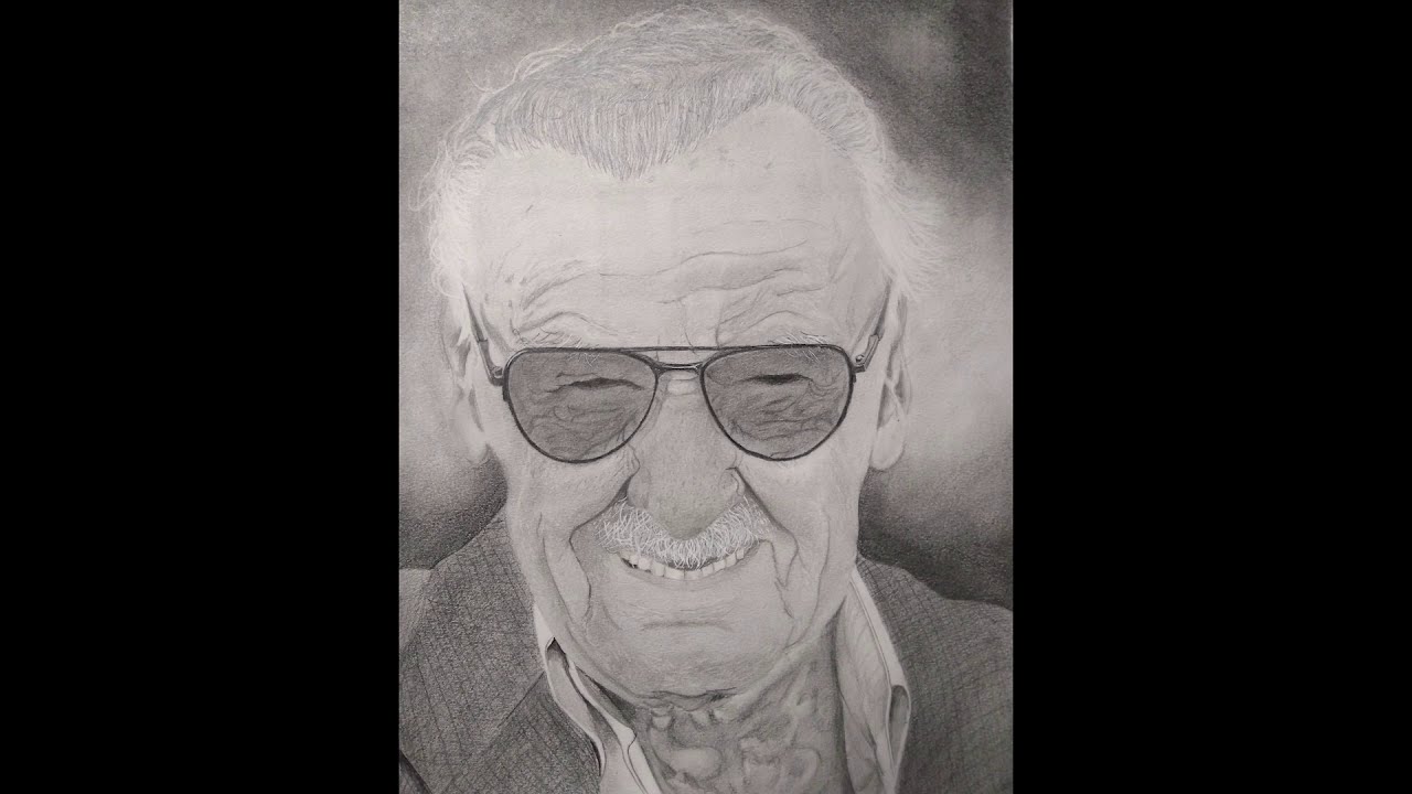 how to draw stan lee | stan martin lieber - YouTube