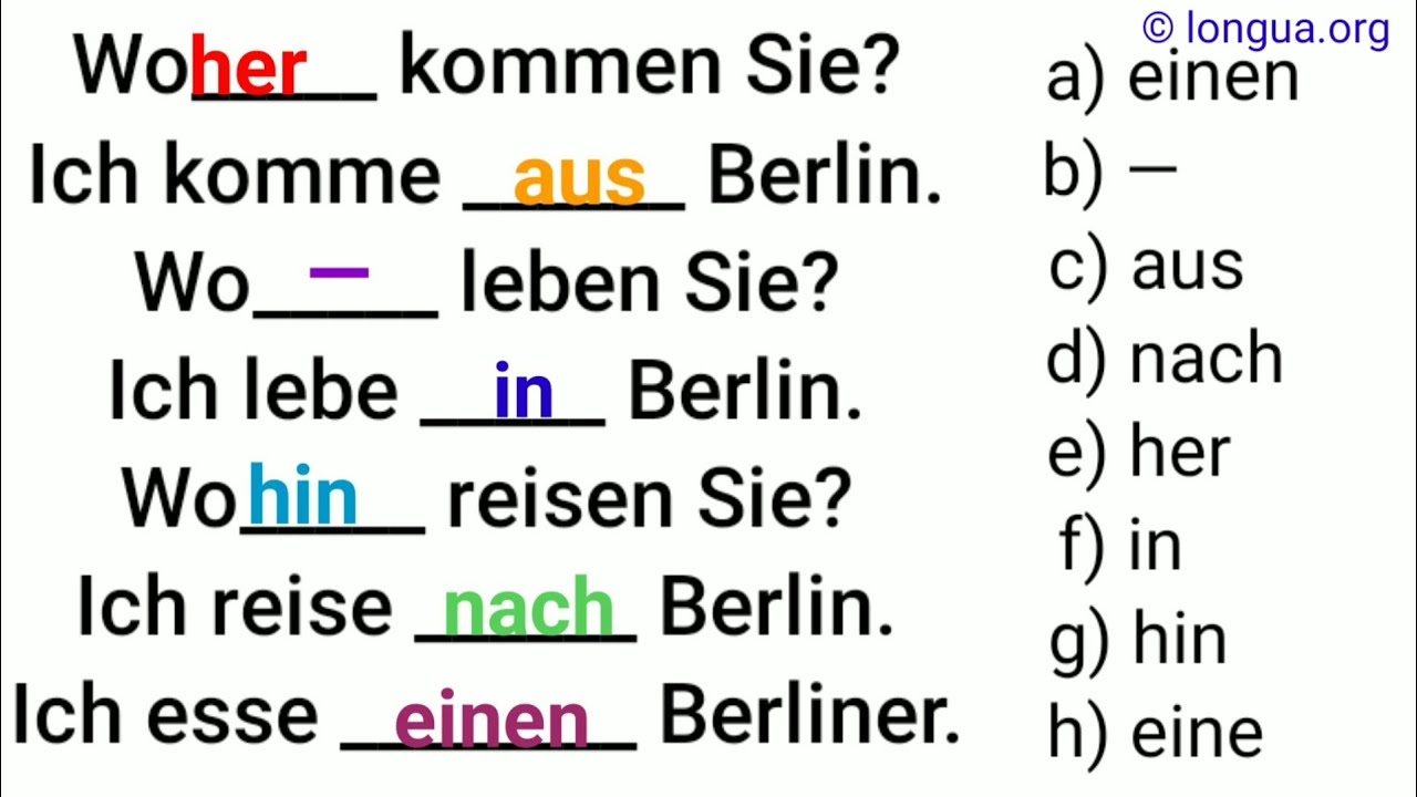 Präpositionen üben, Deutsch lernen, Deutsche Grammatik, #deutsch # ...