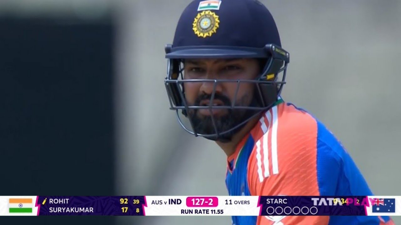 Rohit Sharma 92(41) against Australia | Rohit Sharma Batting highlights ...