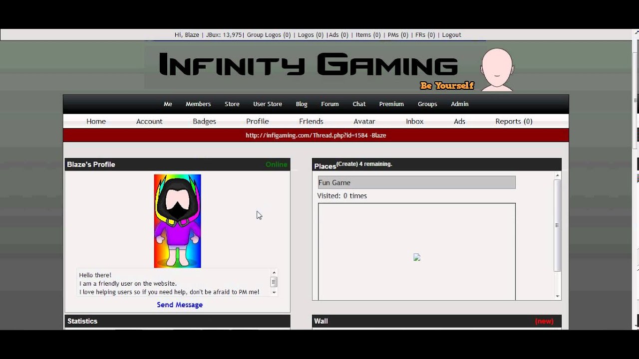 Infinity Gamers- Social Online Site - YouTube
