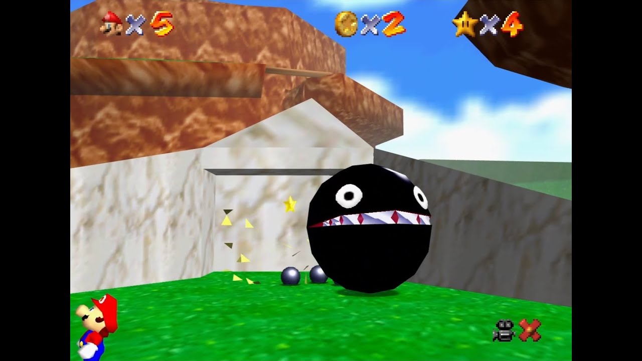 [Nintendo 64] Super Mario 64 Walkthrough [005] - Behind Chain Chomp's ...