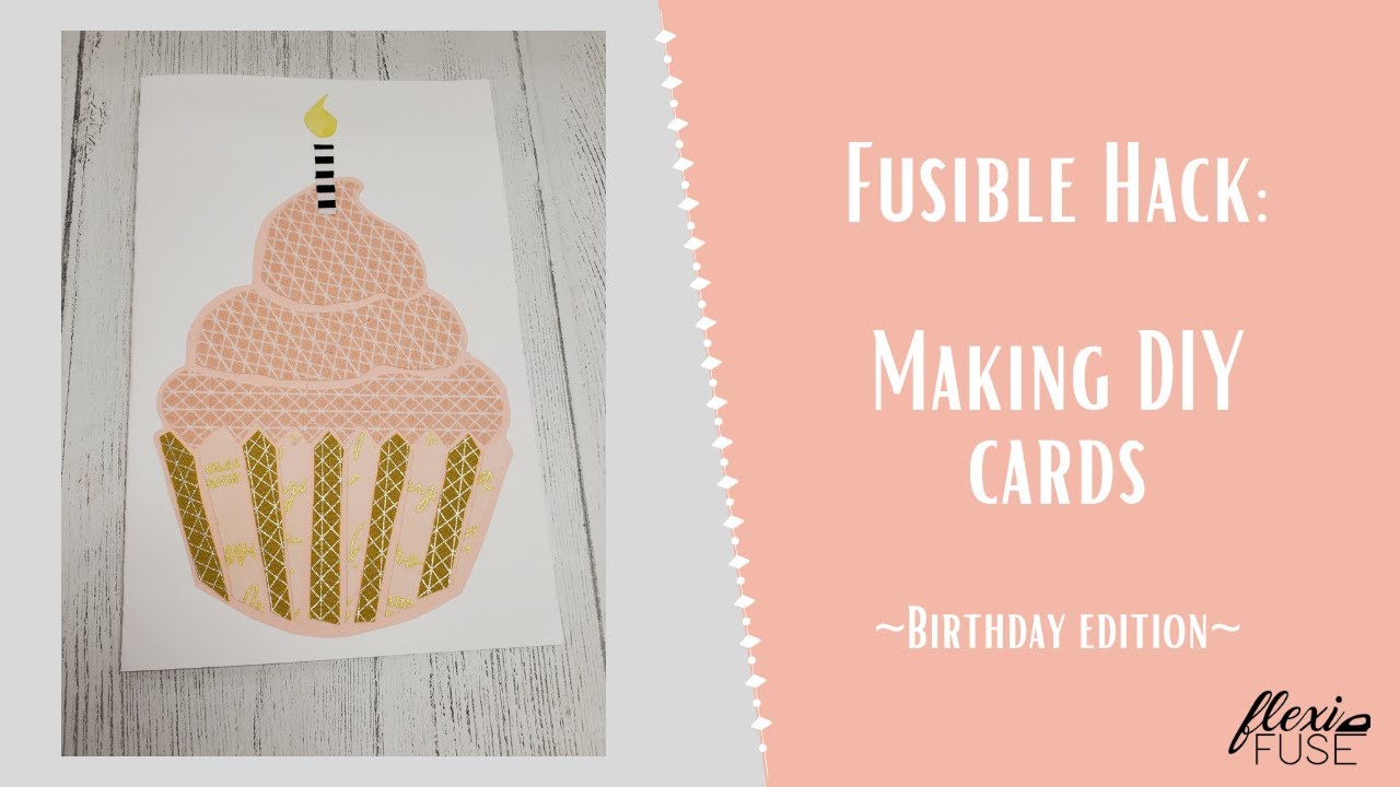 Making a Fabric Birthday Card with Fusible Web! - YouTube